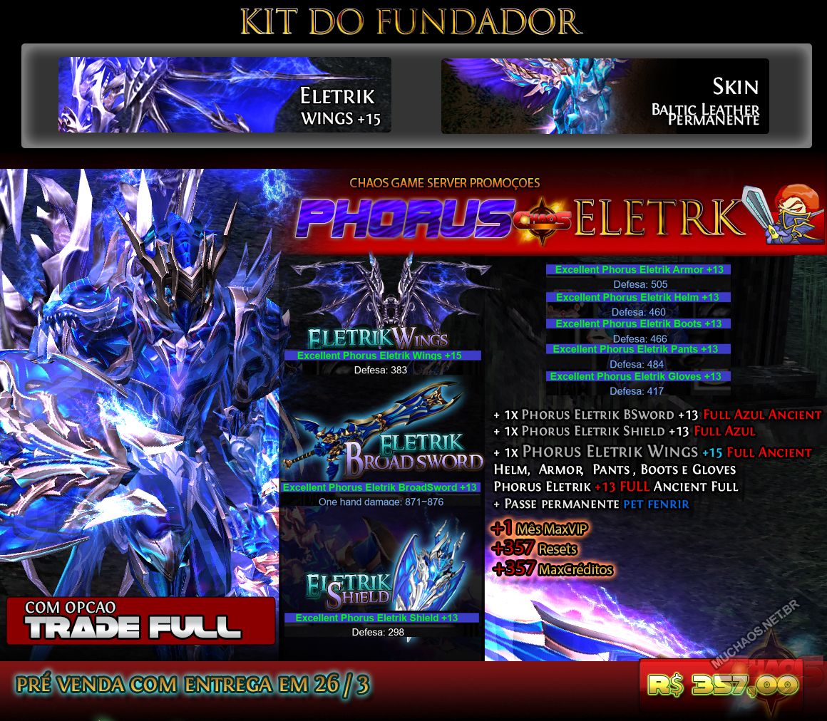 Loja Mu Chaos | Itens Mu para seu Personagem, Promoções, Set Full e Vip!